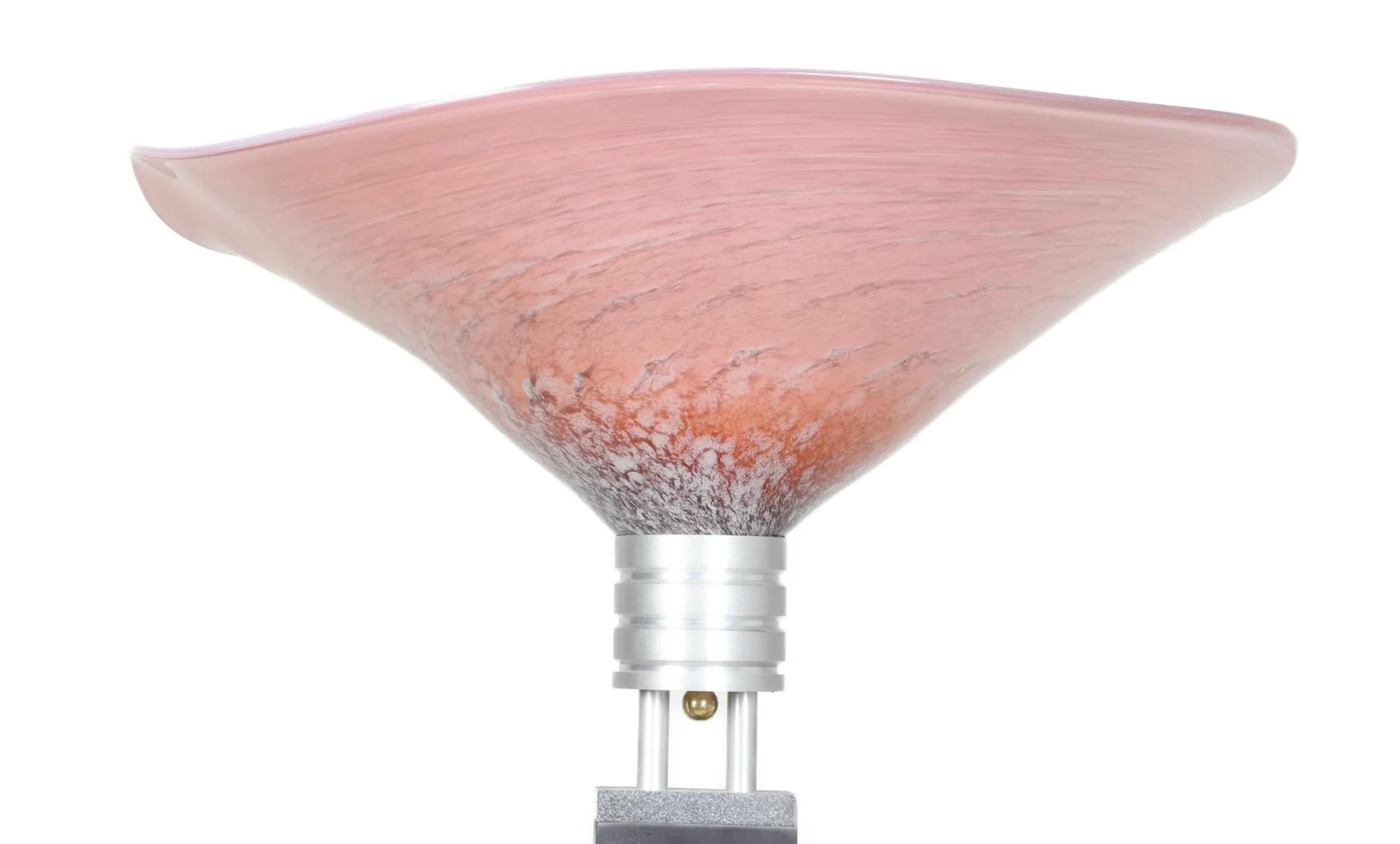 Magical Post Modern Design Floor Lamp with Pink Art Hand Blown Glass ...
