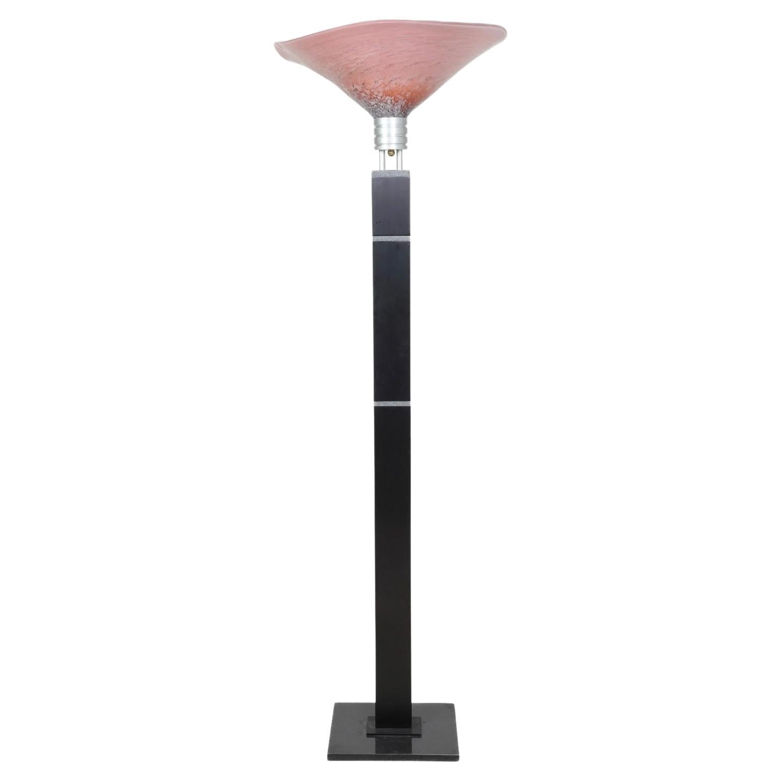 Magical Post Modern Design Floor Lamp with Pink Art Hand Blown Glass ...
