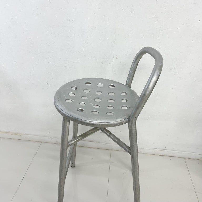 Magis Pipe Bar Stool Perforated Aluminum by Jasper Morrison For Sale at 1stDibs