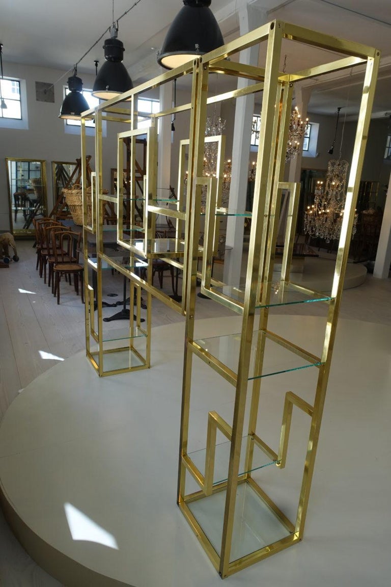 Magnificant 1960s French Brass Shelving Unit at 1stDibs