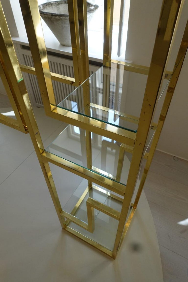 Magnificant 1960s French Brass Shelving Unit at 1stDibs