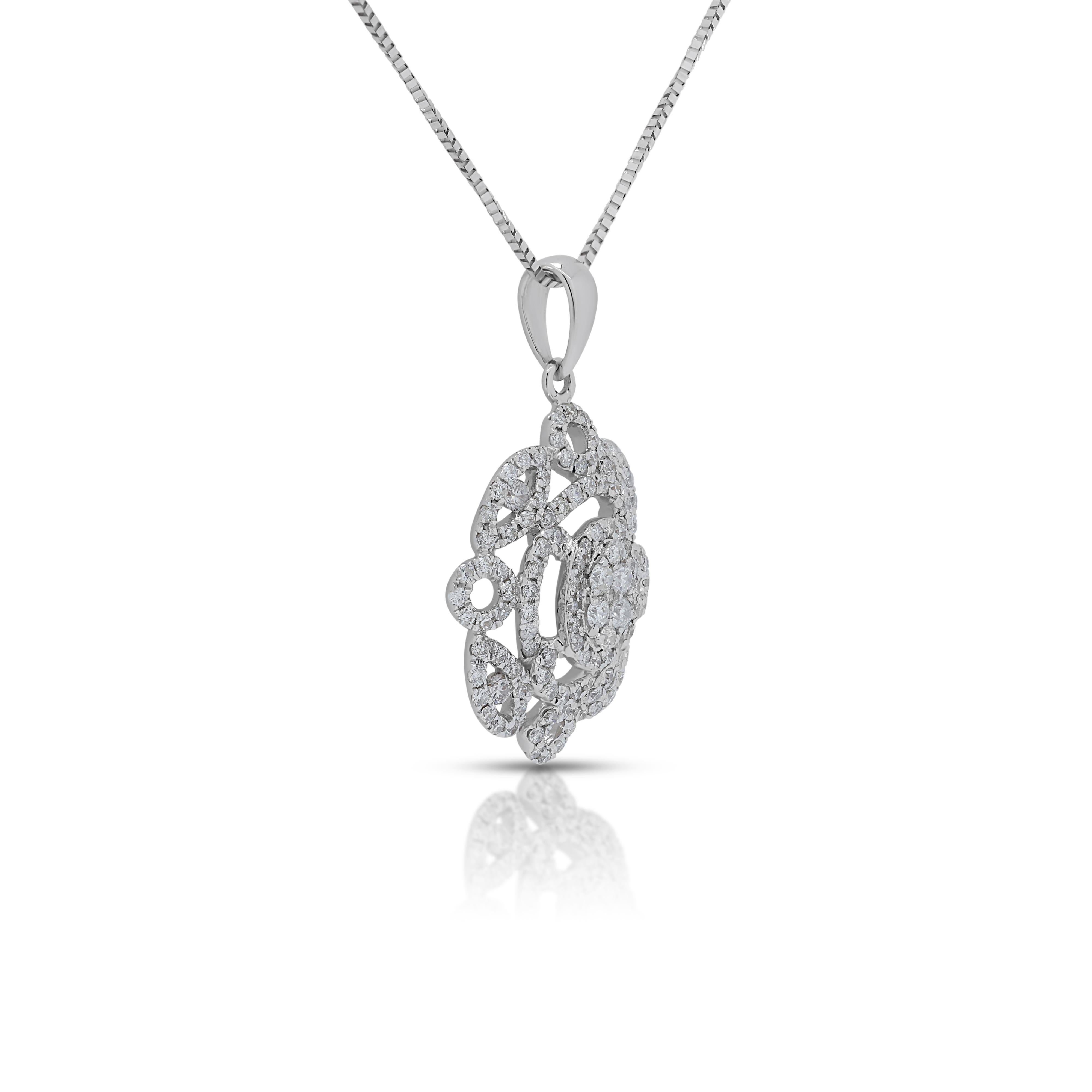 Magnificent 0.81ct Diamonds Pendant in 18K White Gold (Chain not ...