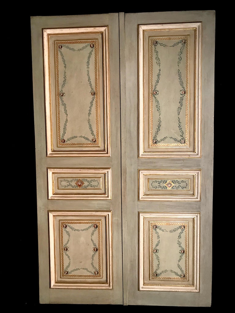 Magnificent 19th Century Italian Painted Doors or Panelling at 1stDibs