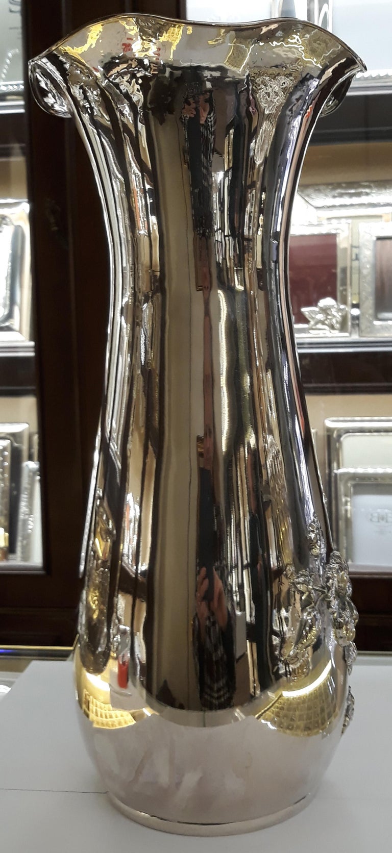 Magnificent 20th Century Sterling Silver Art Nouveau Vase, Italy 1960 ...