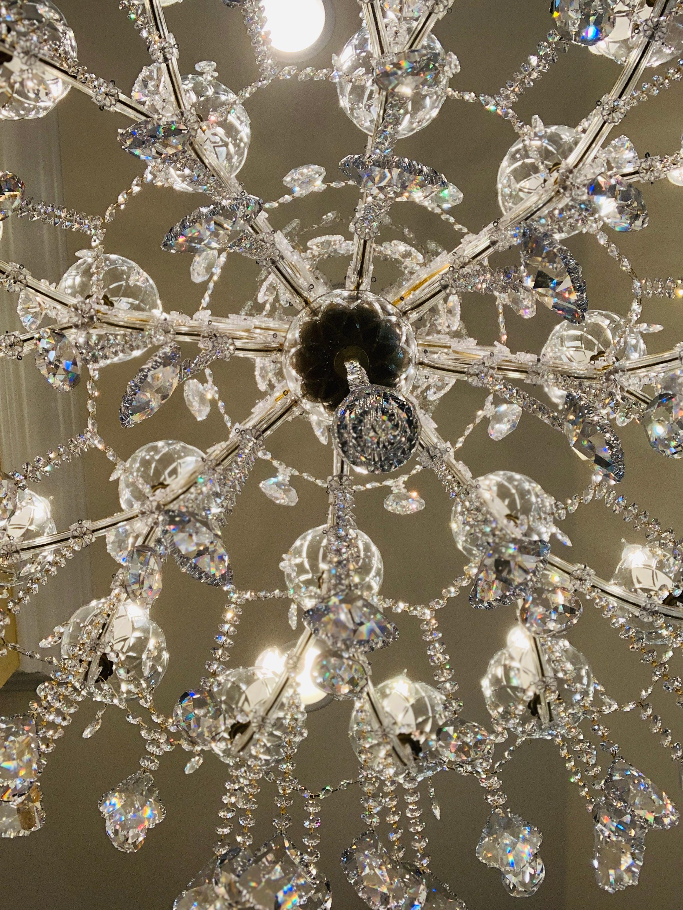 Magnificent 25-Light Maria Theresa Swarovski Crystal Olde World Gold ...