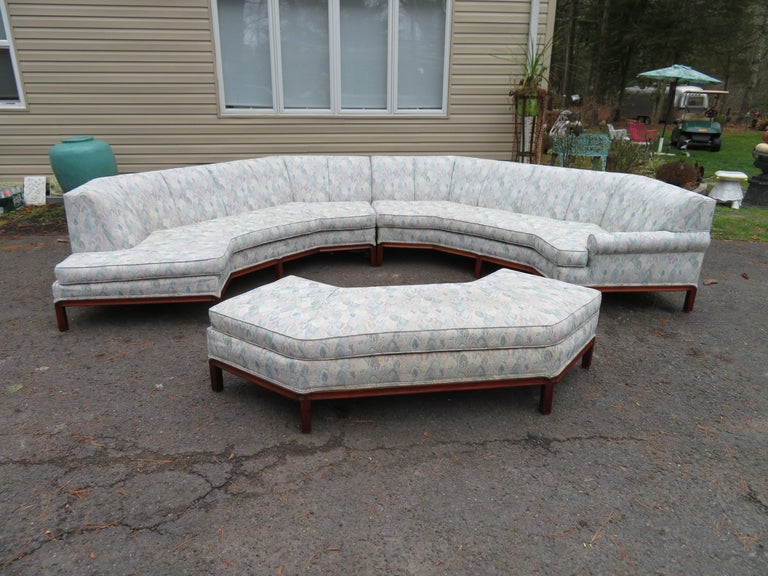 Magnificent 3 Piece Octagon Sofa Sectional Bench Mid-Century Modern For ...
