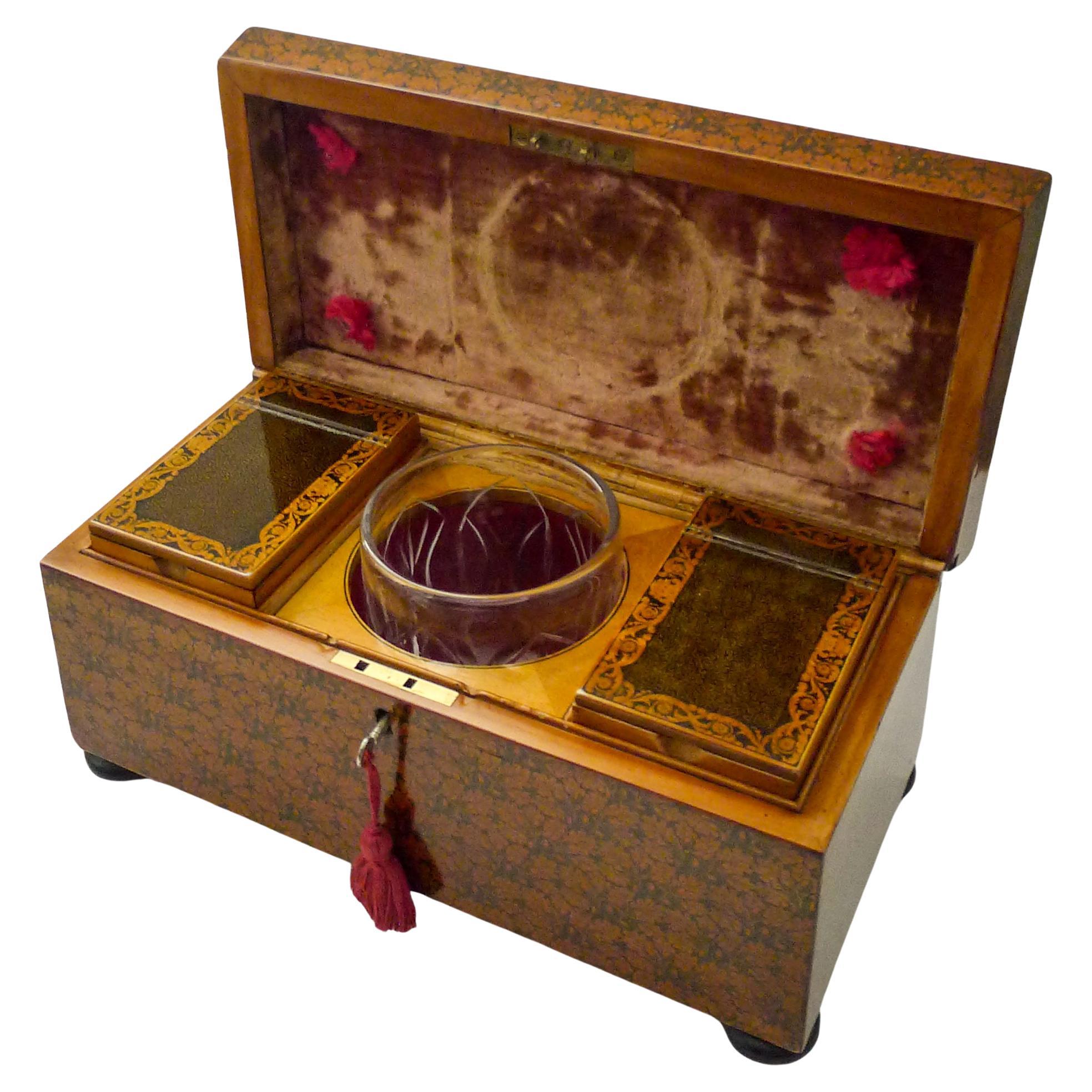 Magnificent and Rare Scottish Regency Penwork Tea Caddy c.1820 ...