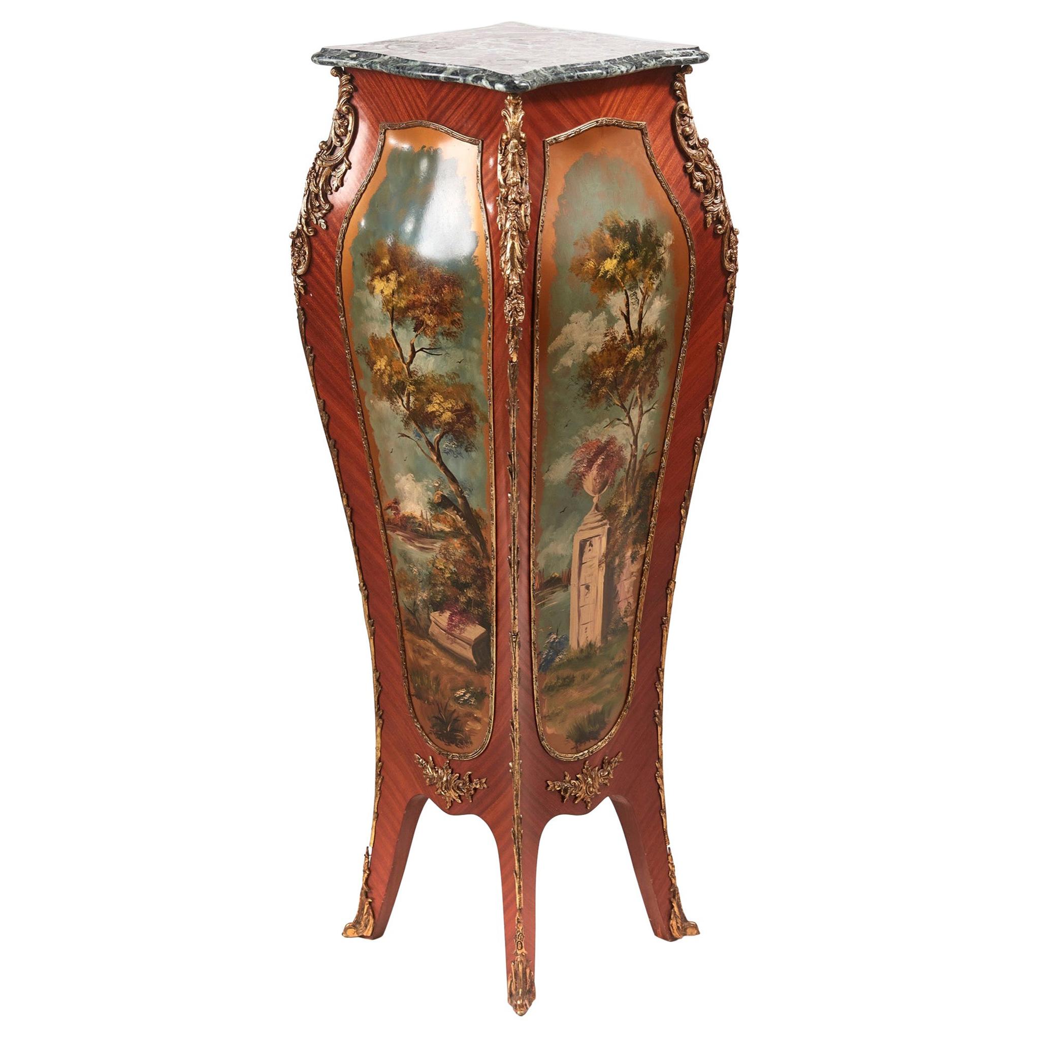 Curtis Jere Designed Chrome Clover Shaped Pedestal at 1stDibs