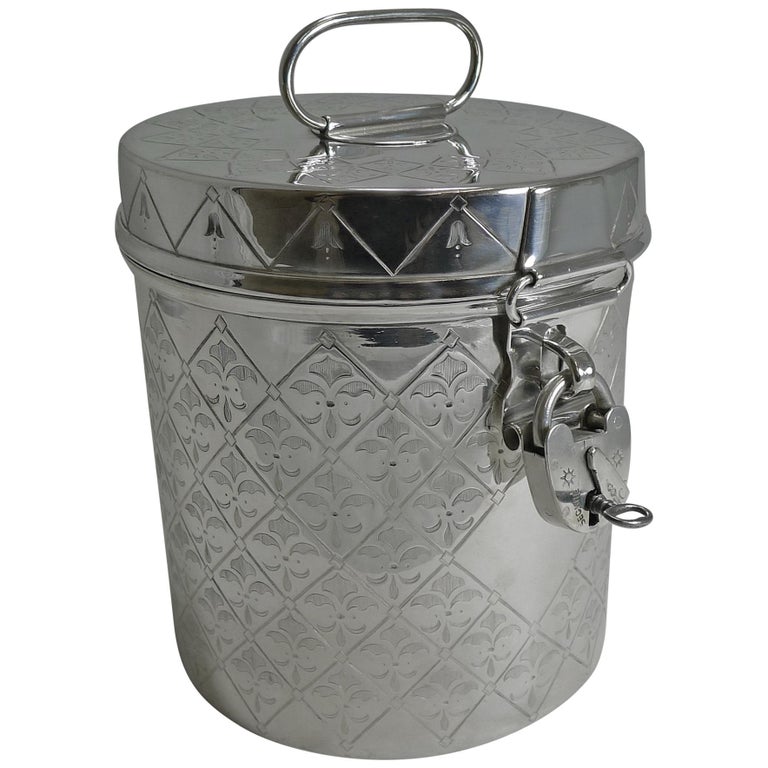 Magnificent Antique English Locking Biscuit Box by Mappin and Webb ...