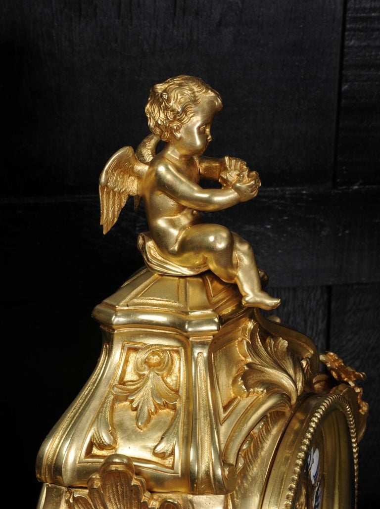 Magnificent Antique French Rococo Clock Set After Meissonnier at ...