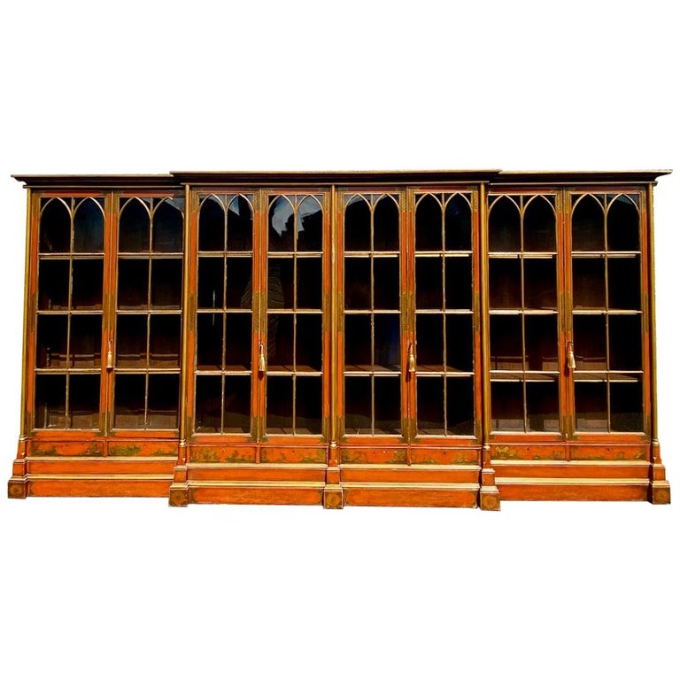 Magnificent Antique Library Bookcase Mahogany 19th Century Oxford ...