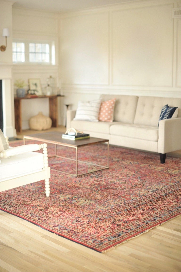 Magnificent Antique Rug in Pastels with Every Color and Detail, circa ...