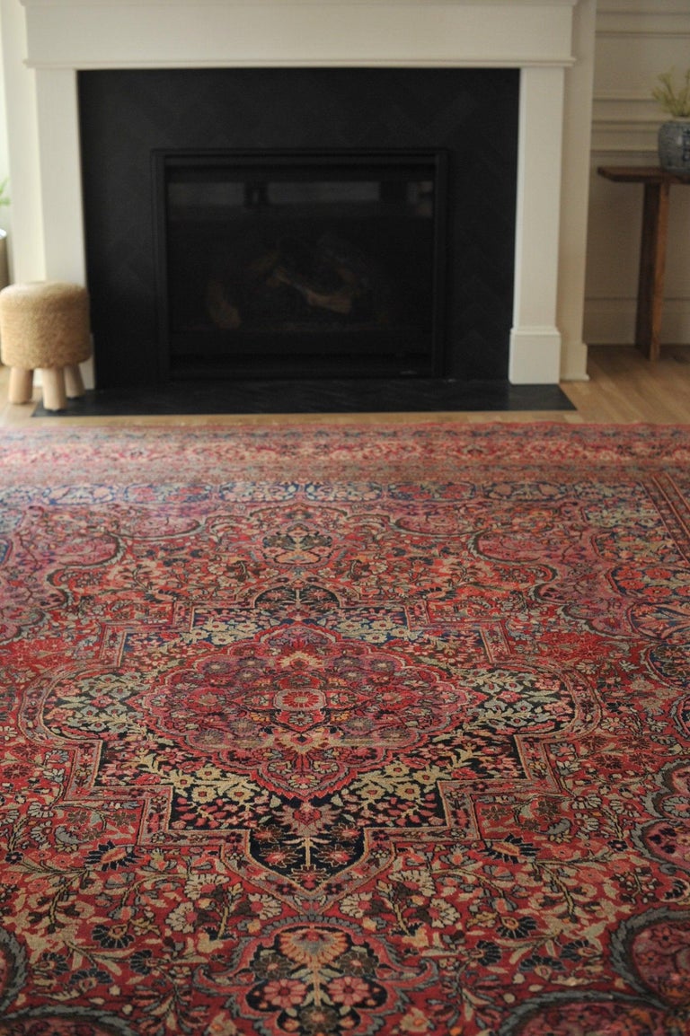Magnificent Antique Rug in Pastels with Every Color and Detail, circa ...