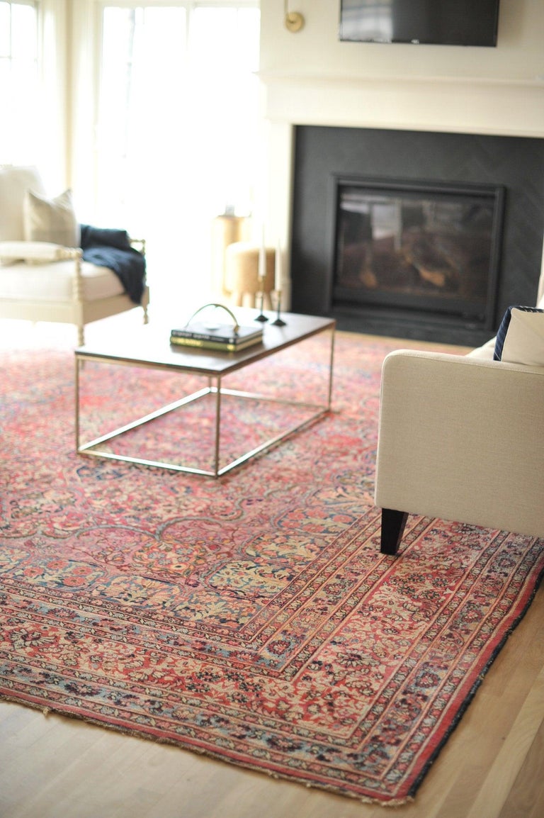 Magnificent Antique Rug in Pastels with Every Color and Detail, circa ...