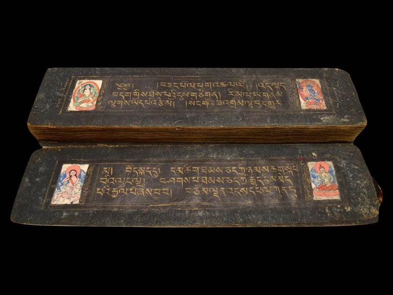 Antique Tibetan Prayer Book Sutra Manuscript, 18th Century at 1stDibs