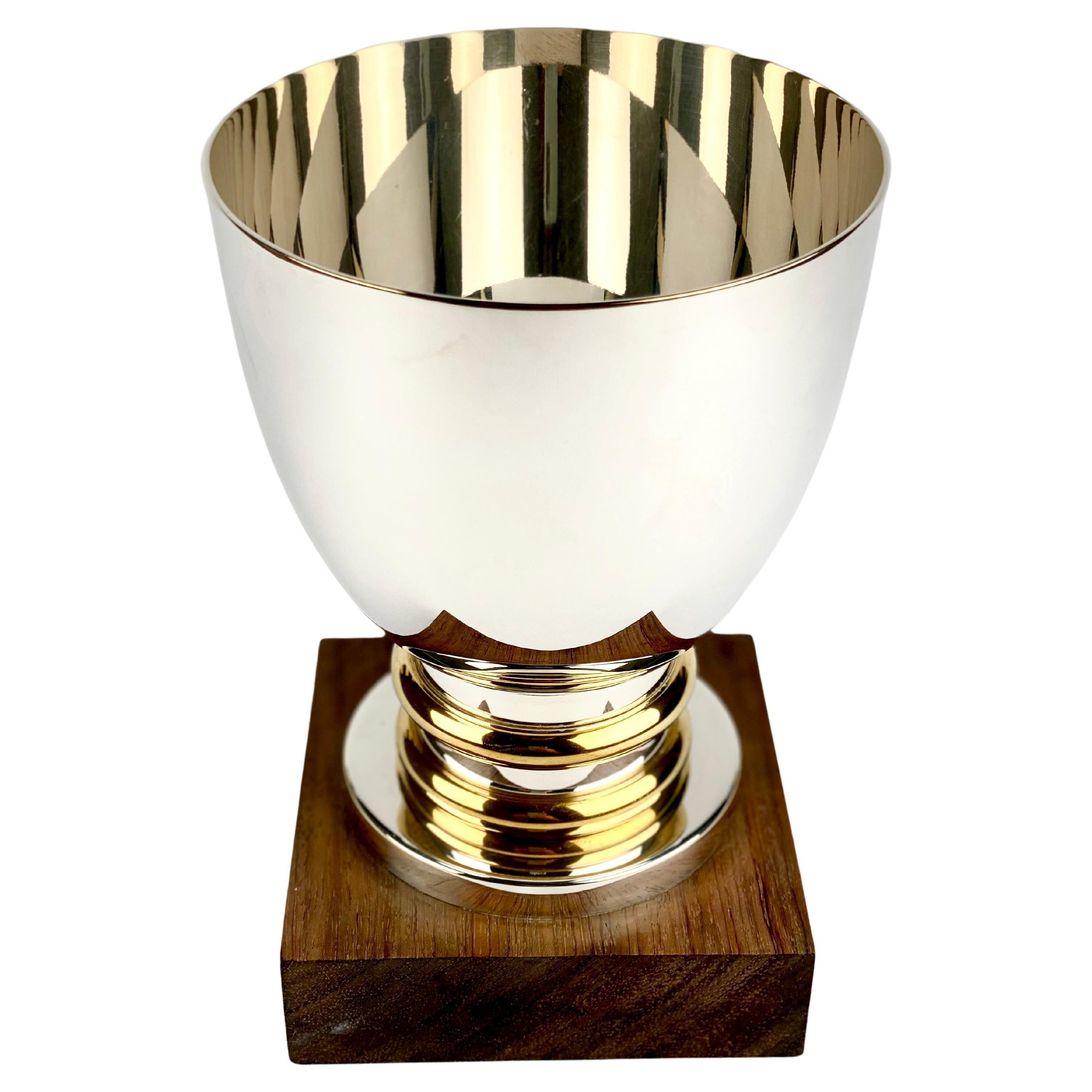 Art Deco Silver Plate Champagne Bucket by E. Potfer at 1stDibs