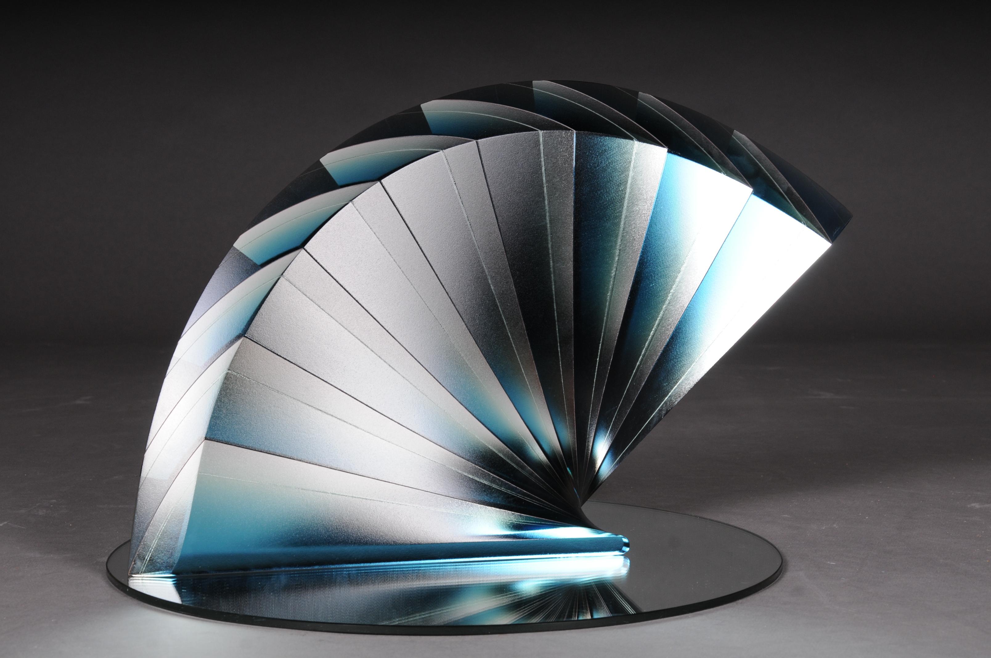 Magnificent "Blue Fan" Sculpture by Laszlo Lukacsi at 1stDibs