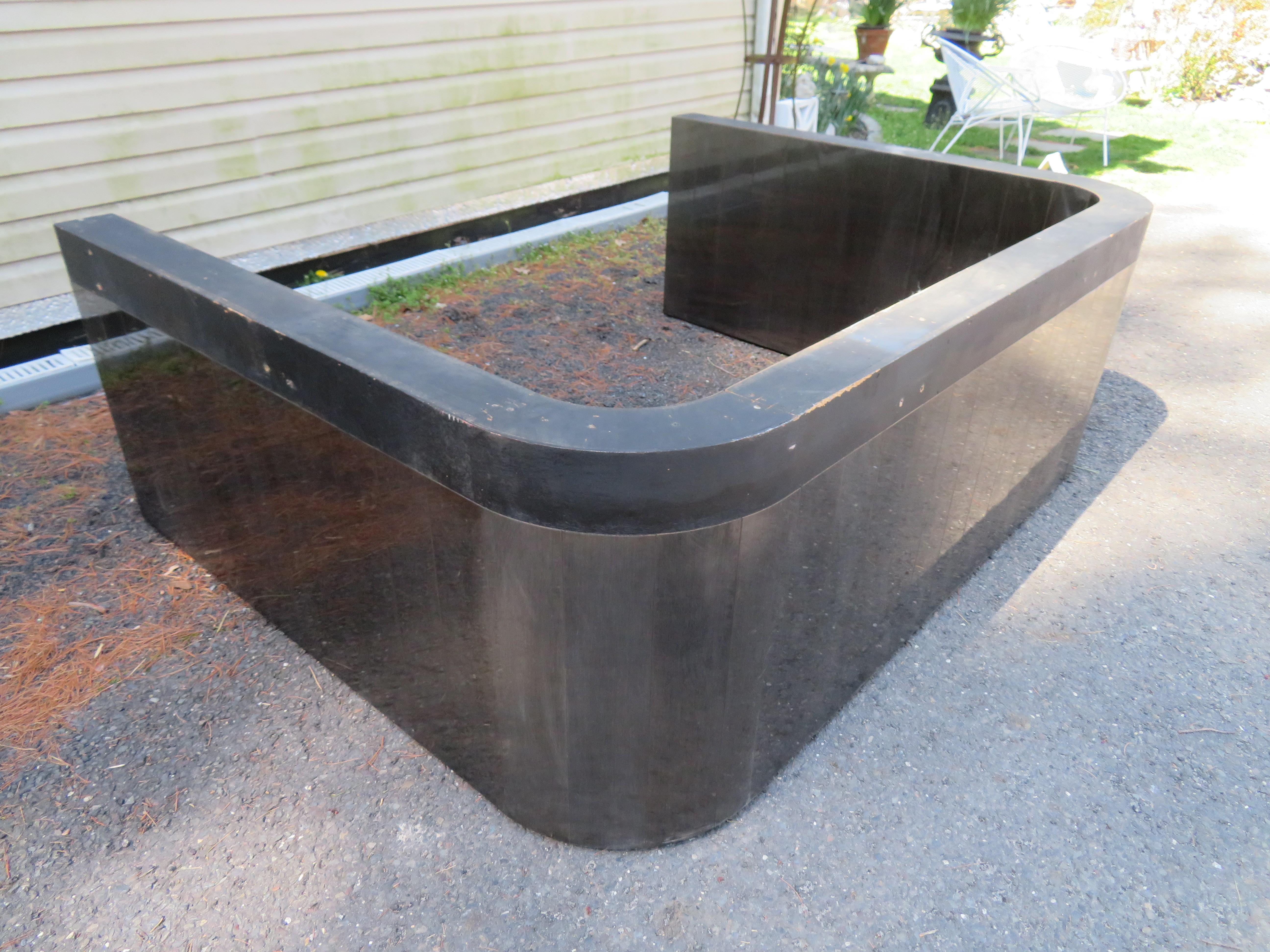 Magnificent Burl Cityscape Wraparound Executive Desk by Paul Evans ...