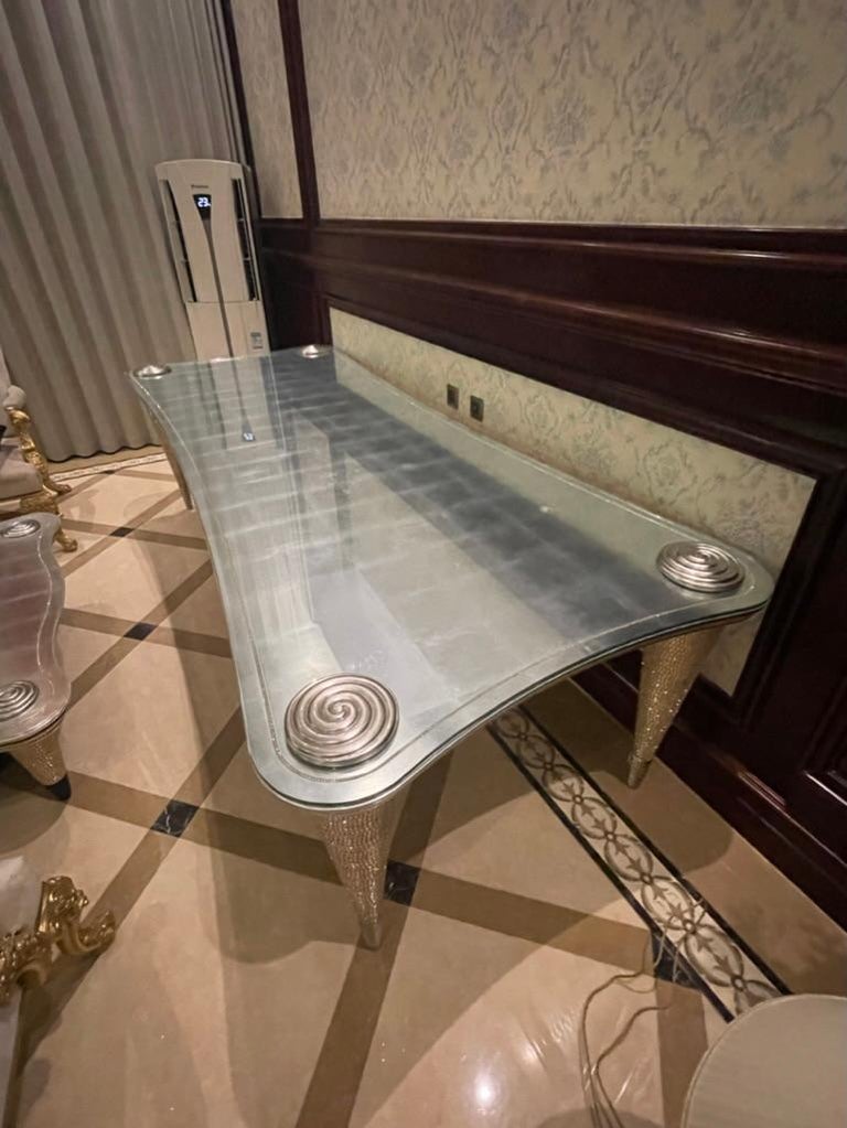 Colombostile Dining Table with Swarovski Crystals, Handmade In Italy ...