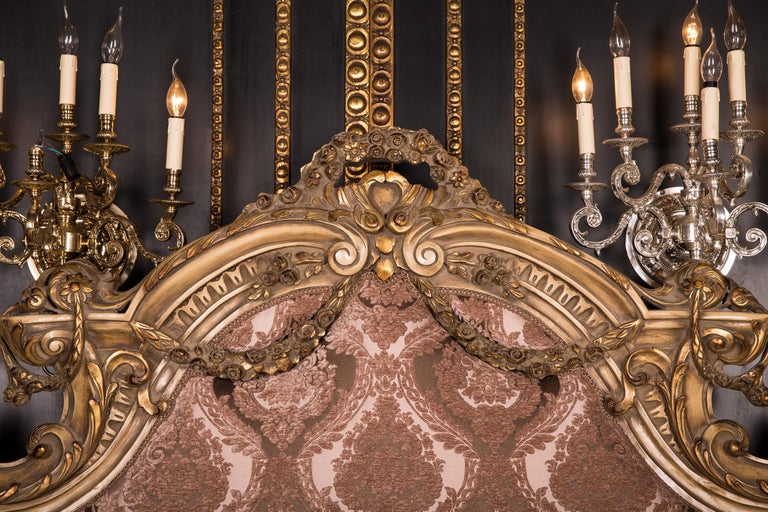 Magnificent Double Bed in the Style of Louis Quinze XVI For Sale at 1stDibs