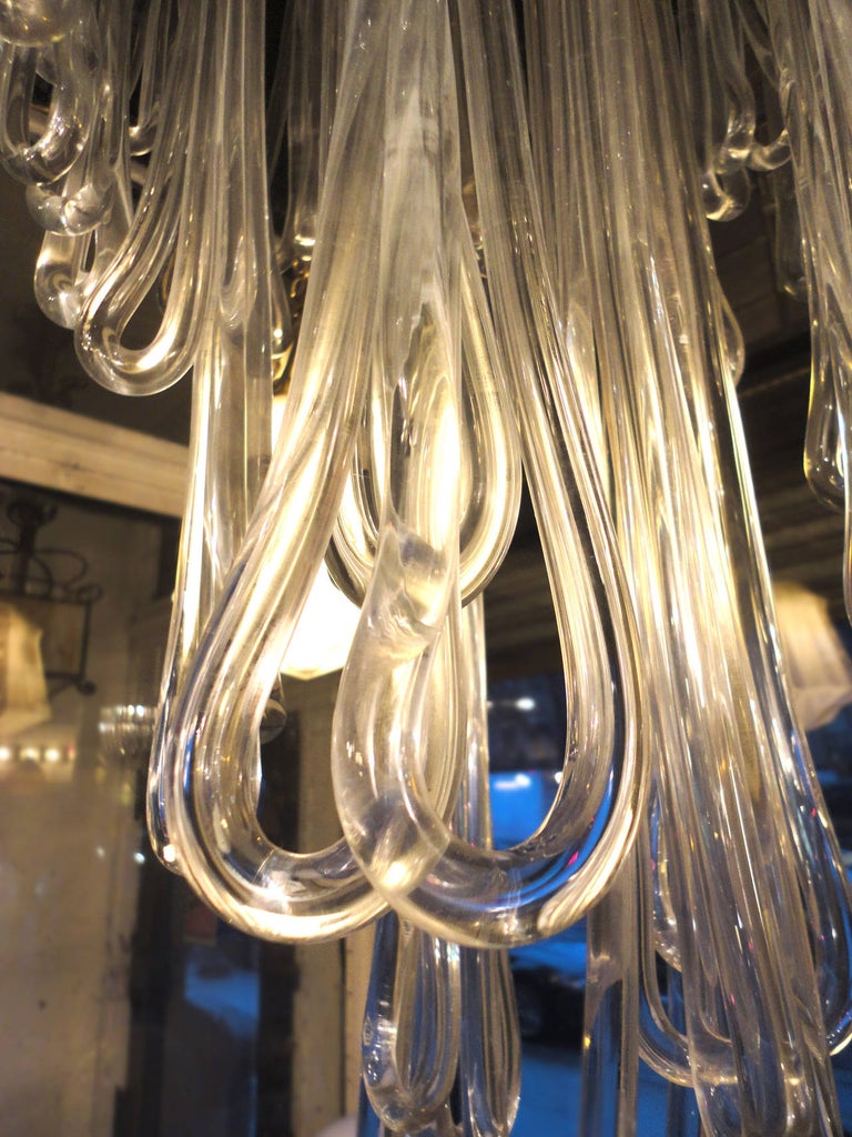 Magnificent Drip Glass Chandelier by Zero Quattro For Sale at 1stDibs