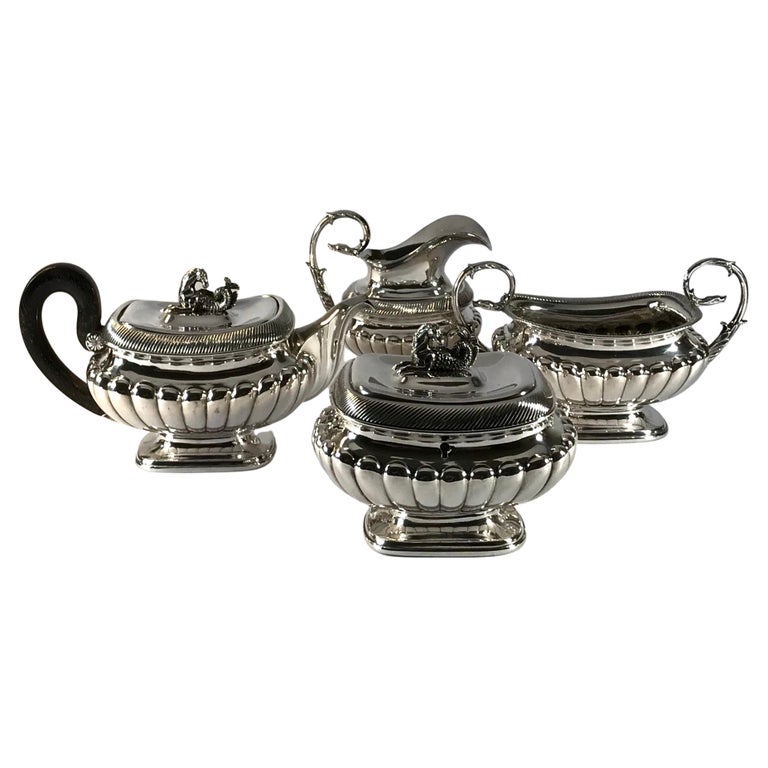 Magnificent Fine Solid Silver Sterling Dutch Bachelors Tea Set Pot ...