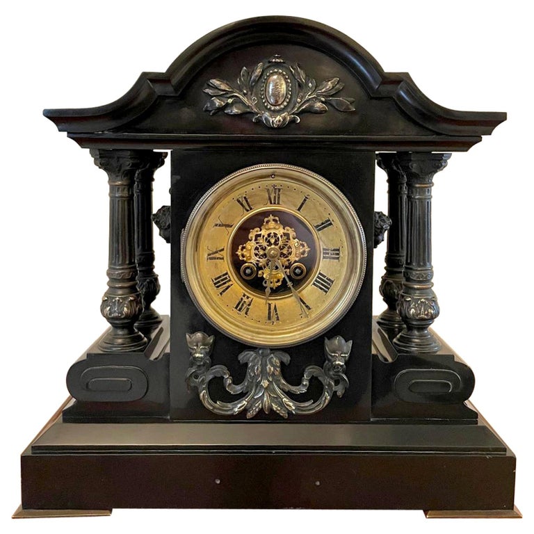 Magnificent French Marble Eight-Day Mantel Clock For Sale at 1stDibs ...