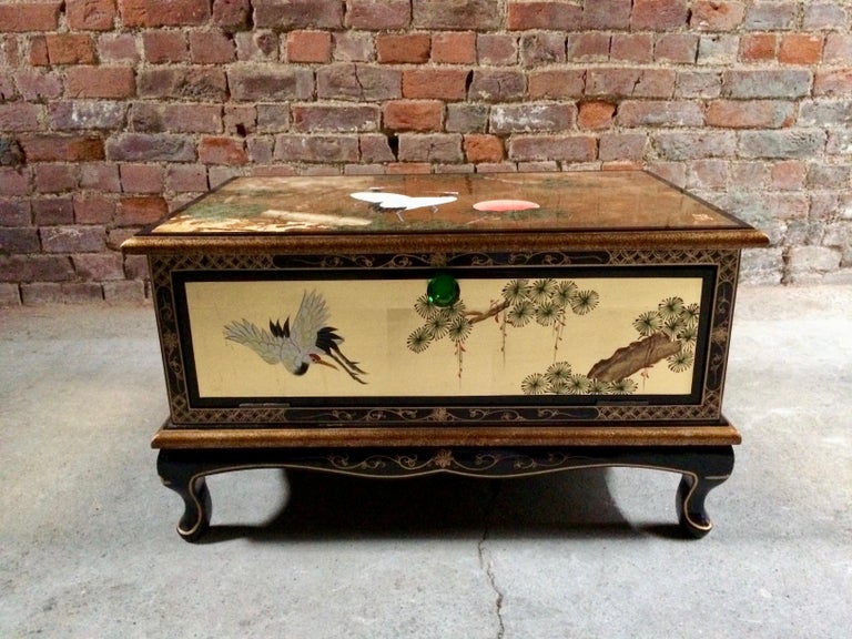 Magnificent Gilded Japanese Bedside Cabinets Nightstands and Trunk ...