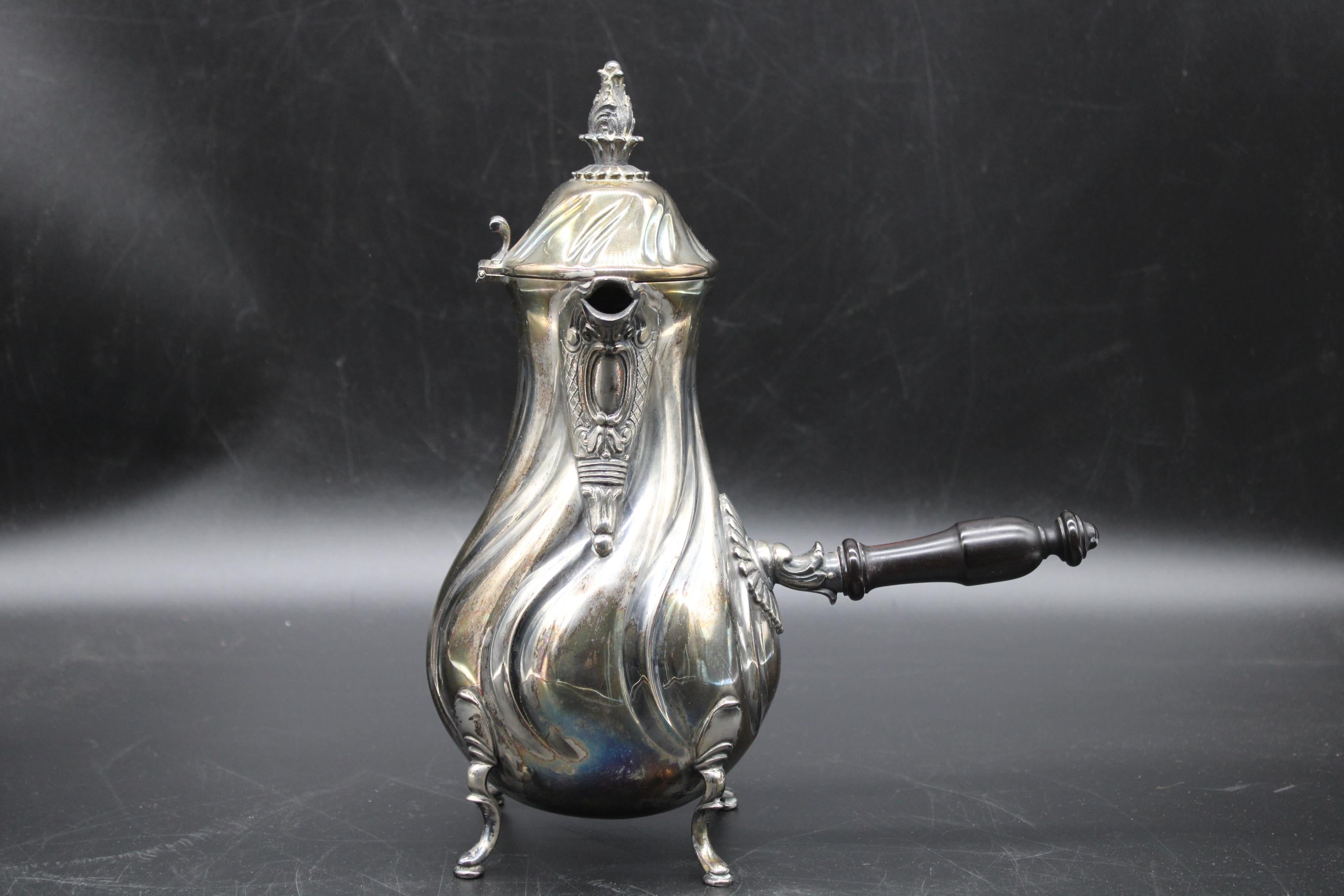 Magnificent Handmade Silver Chocolate, Tea or Milk Pot at 1stDibs