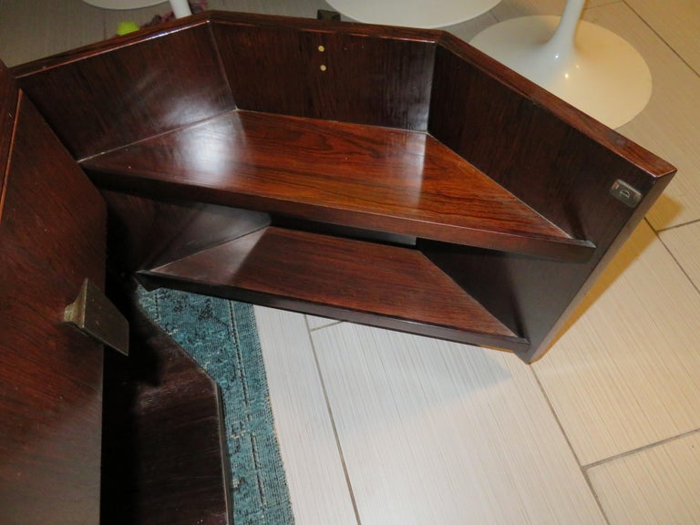 Magnificent Harvey Probber Rosewood Decagon Bar Table Mid-Century ...