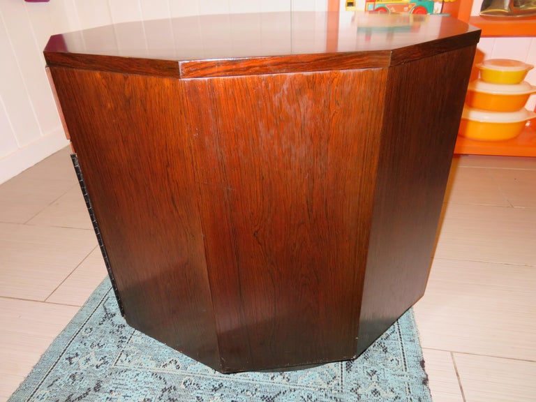 Magnificent Harvey Probber Rosewood Decagon Bar Table Mid-Century ...