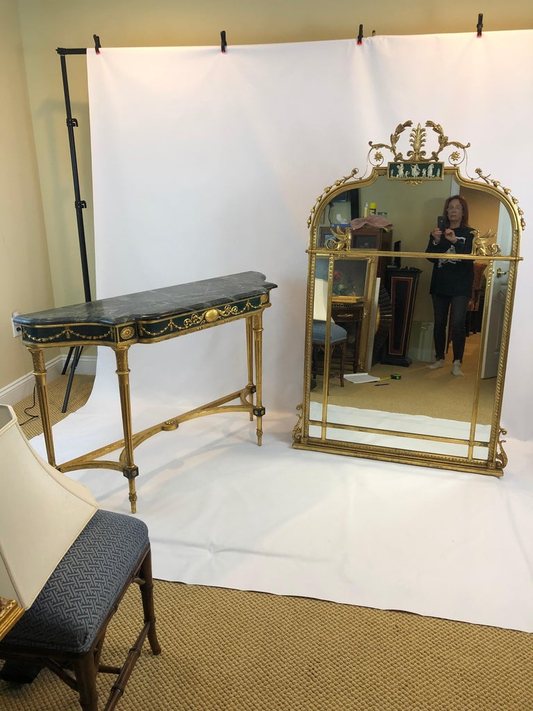 Magnificent Italian Regency Style Mirror with Figural Cameo For Sale at ...