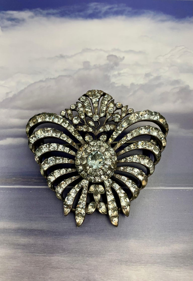 Magnificent Large Antique Georgian Regency Period Black Dot Paste ...