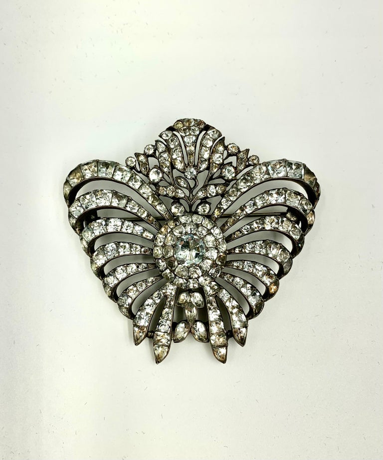 Magnificent Large Antique Georgian Regency Period Black Dot Paste ...