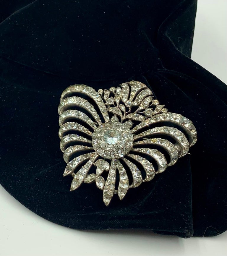 Magnificent Large Antique Georgian Regency Period Black Dot Paste ...