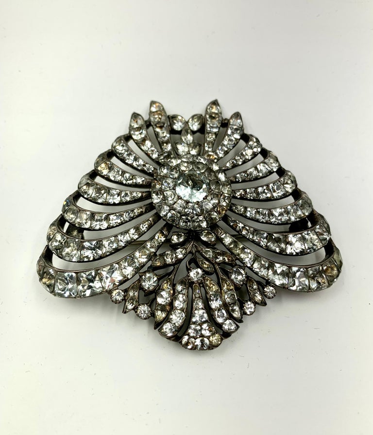 Magnificent Large Antique Georgian Regency Period Black Dot Paste ...