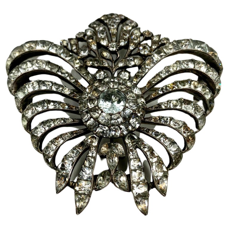 Magnificent Large Antique Georgian Regency Period Black Dot Paste ...