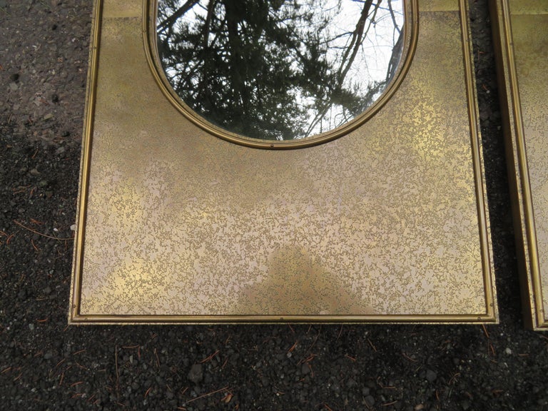 Magnificent Pair of Mastercraft Brass Arched Palladian Mirrors ...