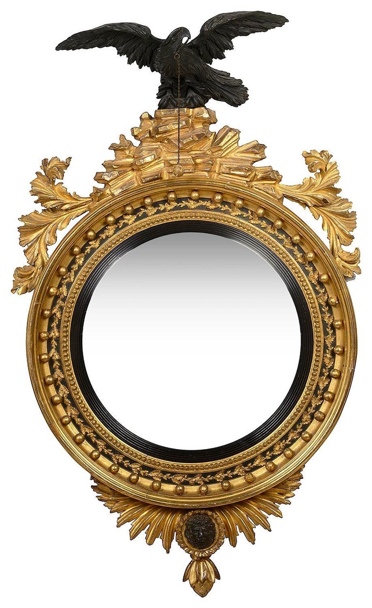 Magnificent Pair of Regency Period Convex Wall Mirror, 1820 For Sale at ...