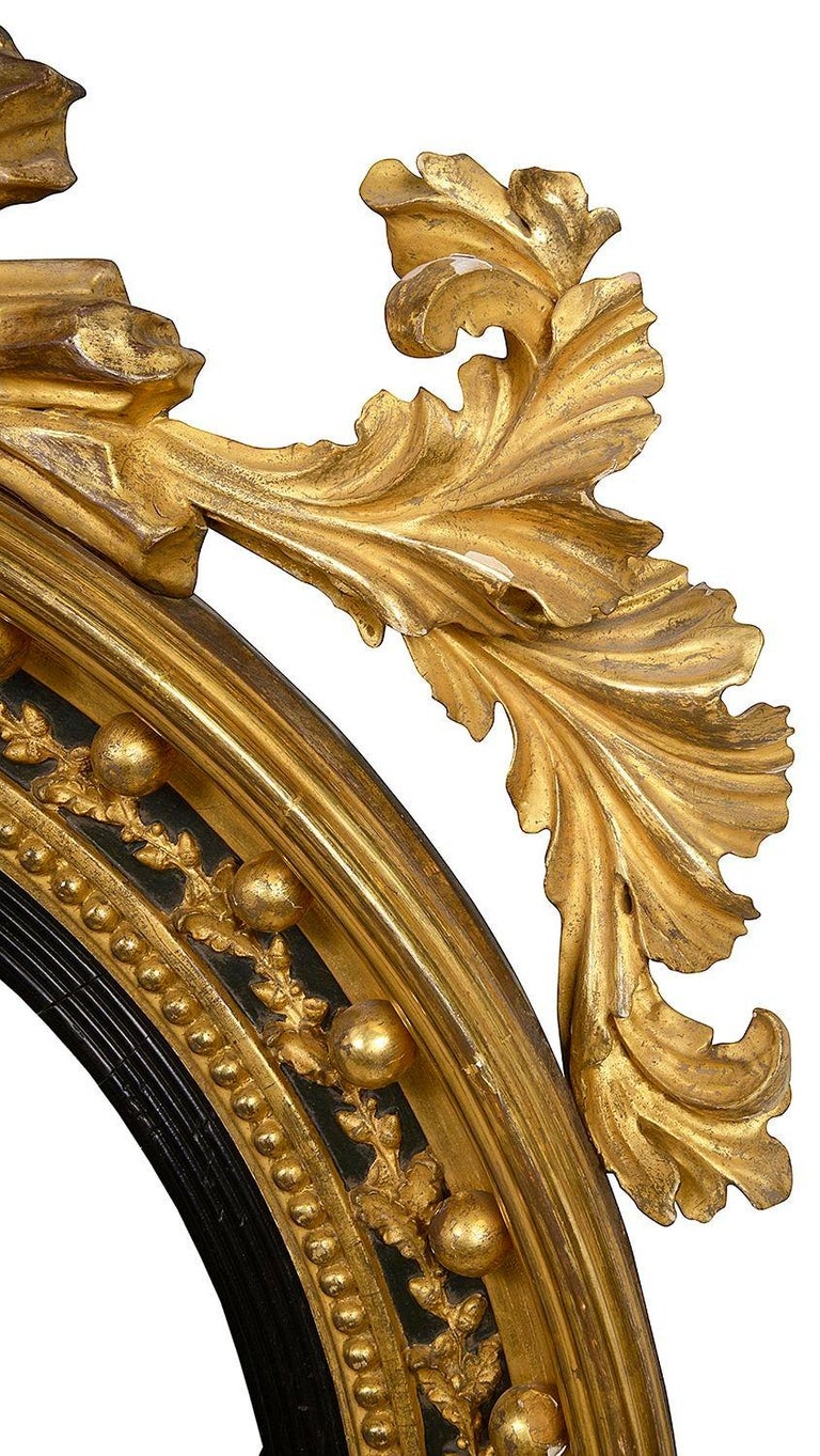 Magnificent Pair of Regency Period Convex Wall Mirror, 1820 For Sale at ...