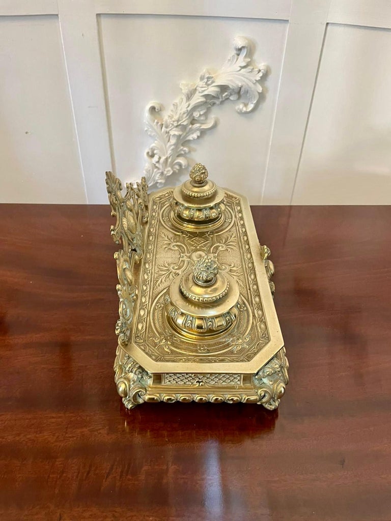 Magnificent Quality Antique 19th Century French Cast-Brass Desk Set For ...