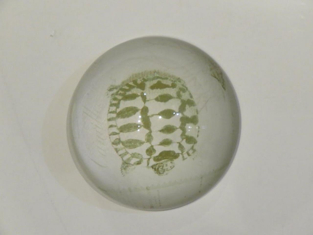 Magnificent Rare Colorful Heavy French Beveled Glass Turtle Paperweight ...