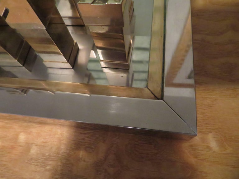 Magnificent Romeo Rega Brass Chrome Chess Set with Board Mid-Century ...