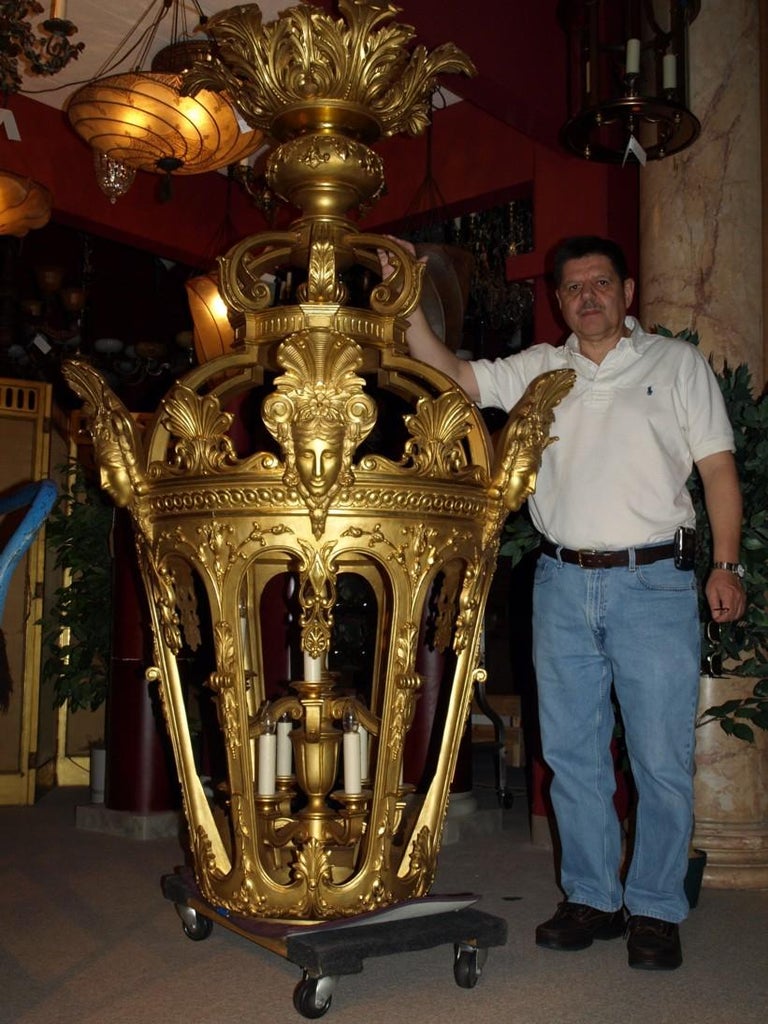 Magnificent Russian Giltwood Lantern For Sale at 1stDibs