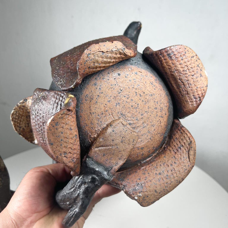 Magnificent Sculptural Tea Pot Vintage Art Pottery For Sale at 1stDibs