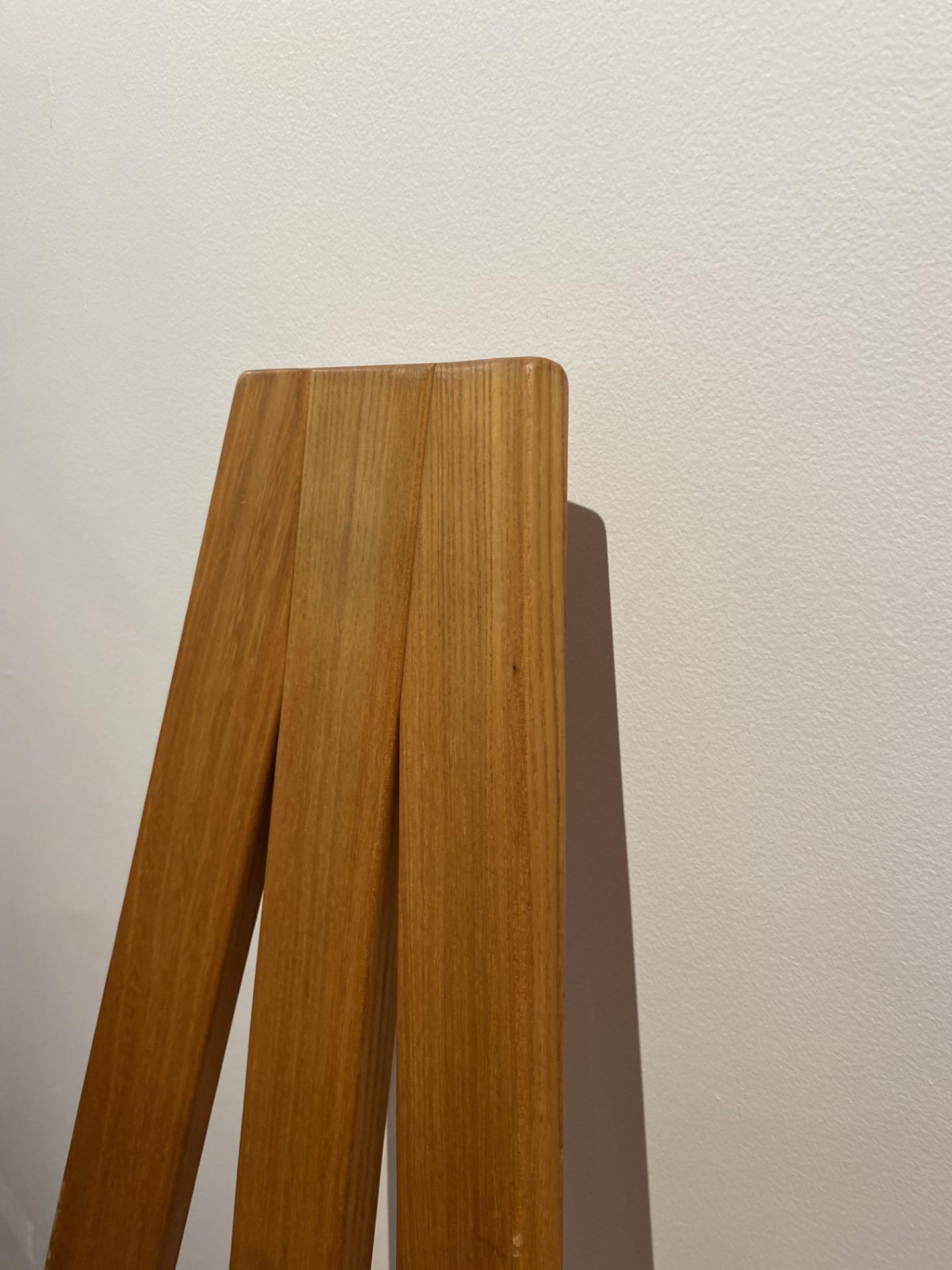 Magnificent series of 6 dining chairs designed in curved solid elm ...