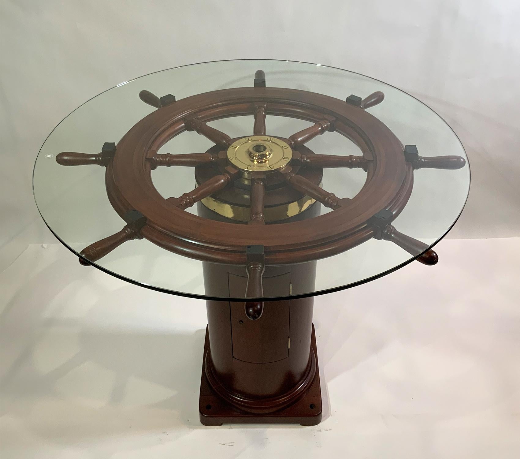 Magnificent Ships Wheel Bistro Table For Sale at 1stDibs