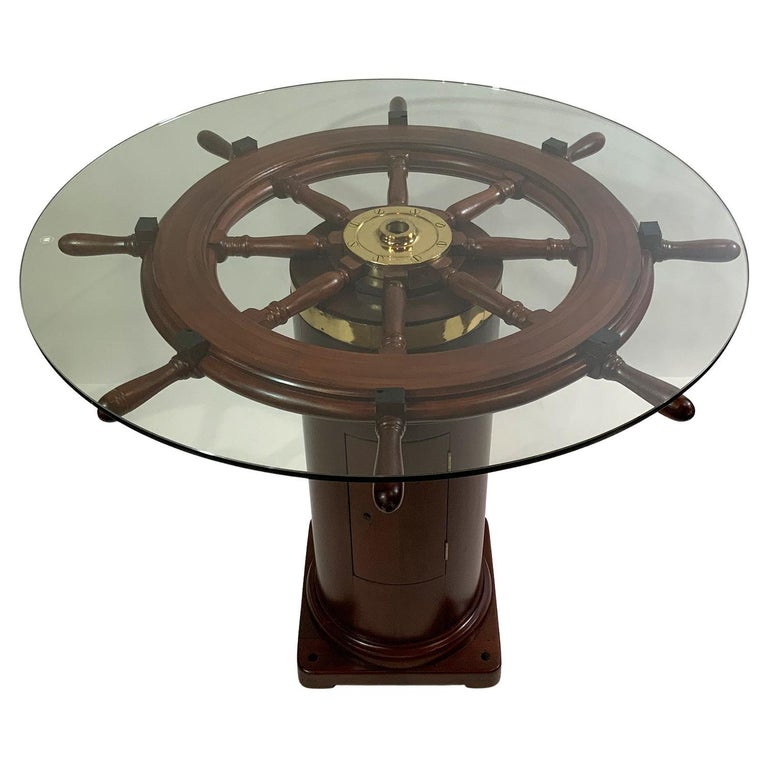 Magnificent Ships Wheel Bistro Table For Sale at 1stDibs