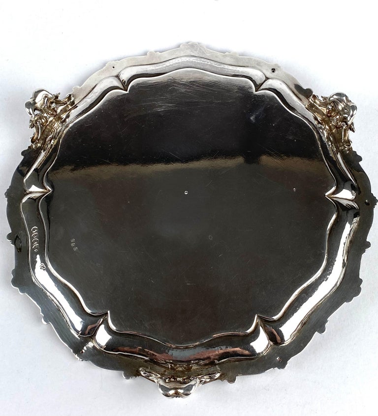 Magnificent Solid Silver Sterling Victorian Salver Tray London, 1860 ...