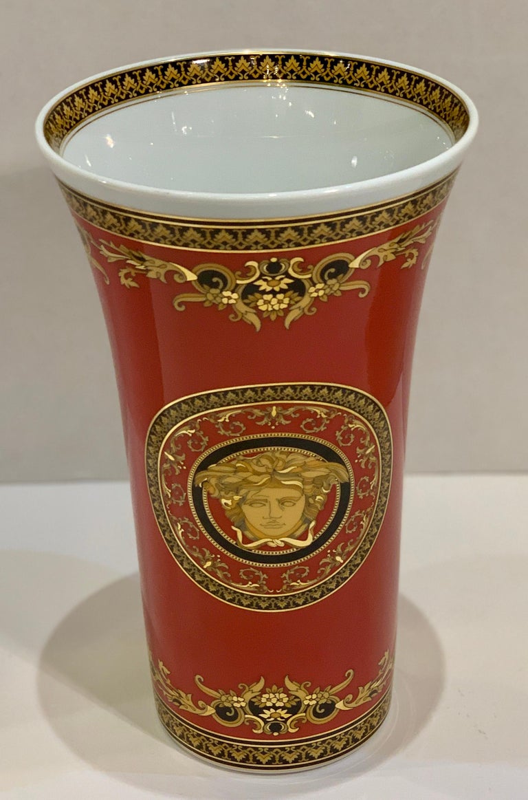 Magnificent Versace Porcelain Vase “Medusa Red Collection” by Rosenthal ...